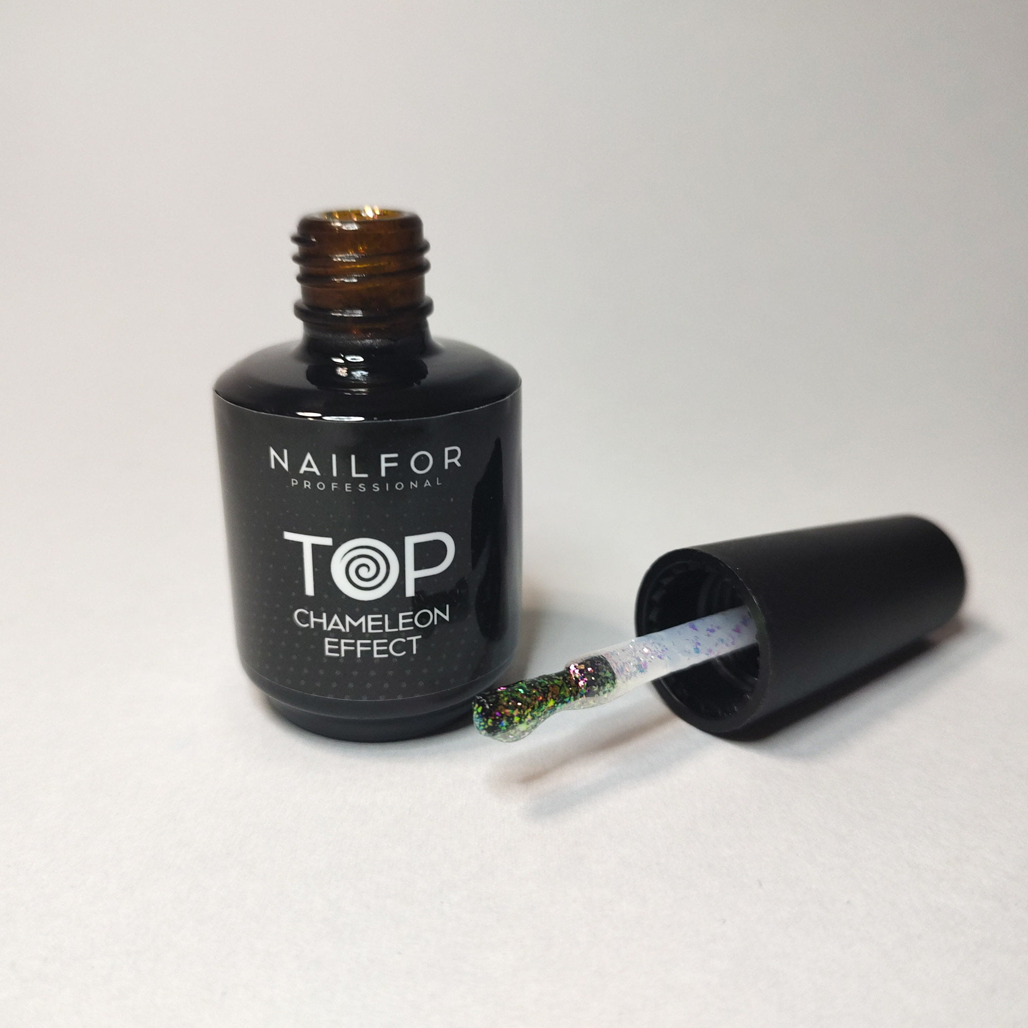 Top coat chameleon efekt 15ml završni sjaj sa šljokicama